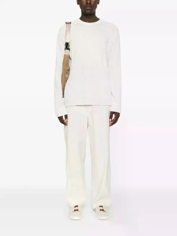 JAMES PERSE Ribbed Crewneck Sweatshirt - Neutrals