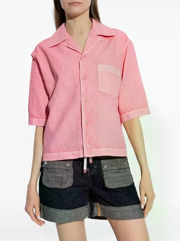 Dsquared2 Buttoned Linen Shirt