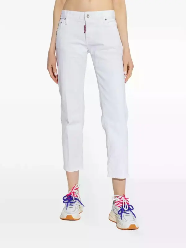 Dsquared2 Buttoned Belt-loop Jeans - White