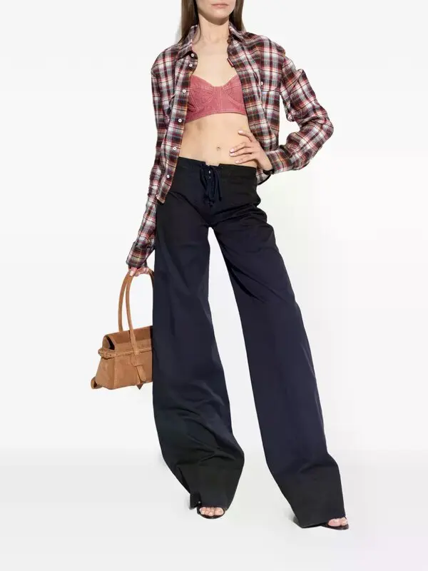Dsquared2 Buttoned Drawstring Wide Leg Trousers