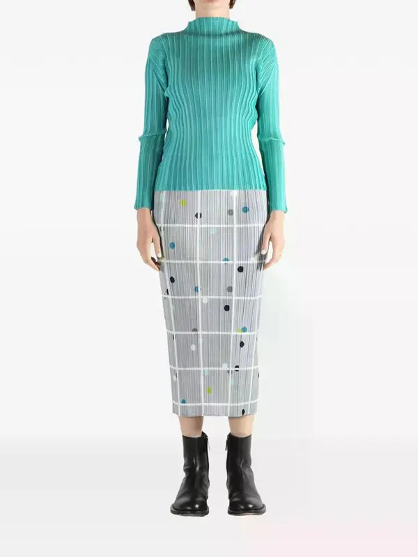 Issey Miyake Pleated Top - Green