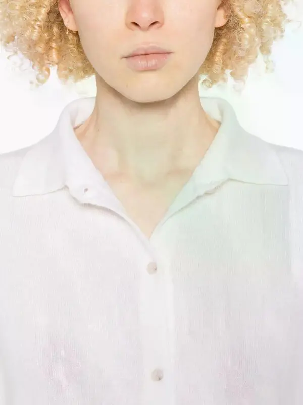 ALLUDE Buttoned Cardigan - White