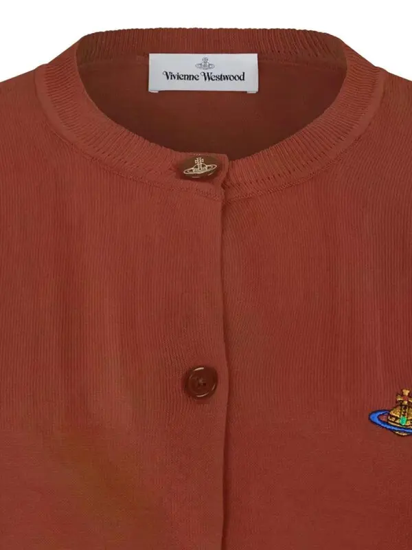 VIVIENNE WESTWOOD Bea Button Embroidered Cardigan - Brown