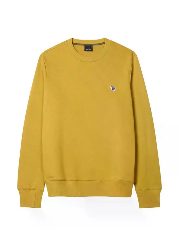 Paul Smith Zebra-patch Crew-neck Sweatshirt - Yellow