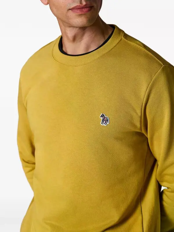 Paul Smith Zebra-patch Crew-neck Sweatshirt - Yellow