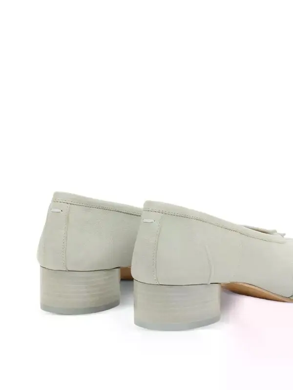 MAISON MARGIELA Nappa Leather Tabi Split-toe Heeled Ballerinas - Grey