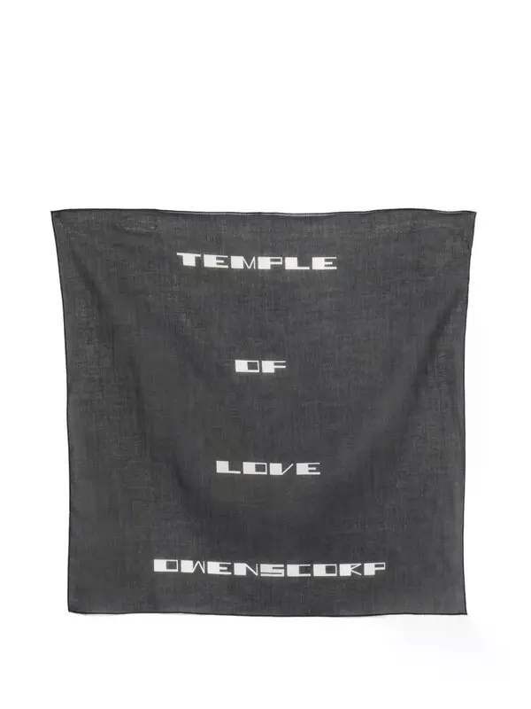 Rick Owens Graphic-print Scarf - Black