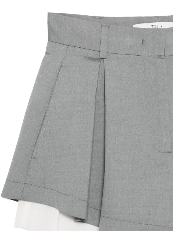 TELA Pleated Layered Shorts