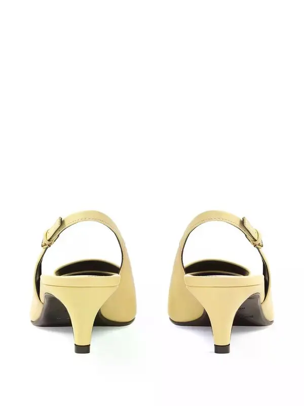SERGIO ROSSI Buckle Sling-back Pumps - Yellow