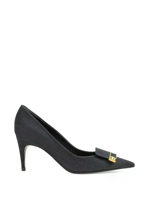 SERGIO ROSSI Evolv Pointed-toe Buckle Pumps - Blue