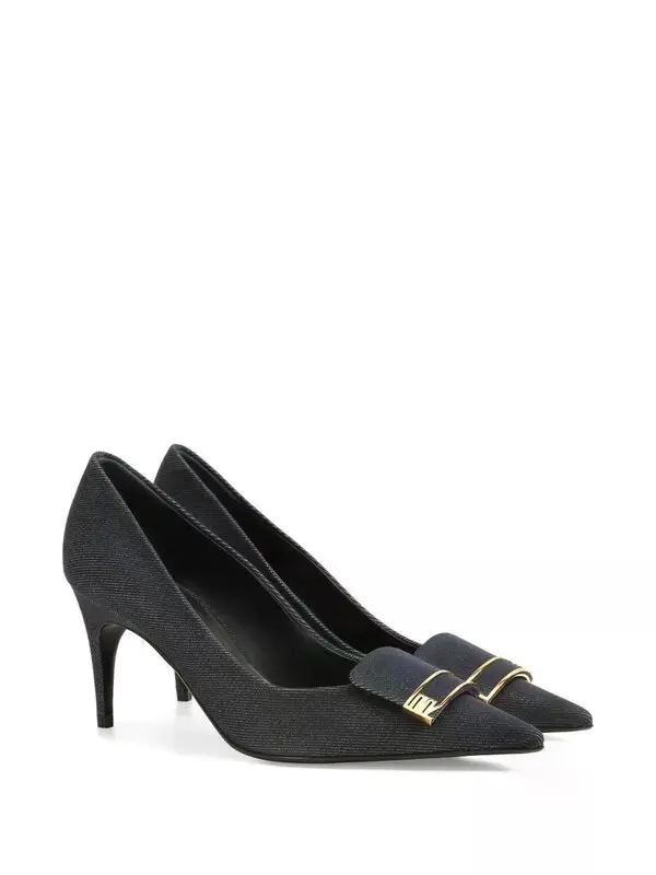 SERGIO ROSSI Evolv Pointed-toe Buckle Pumps - Blue