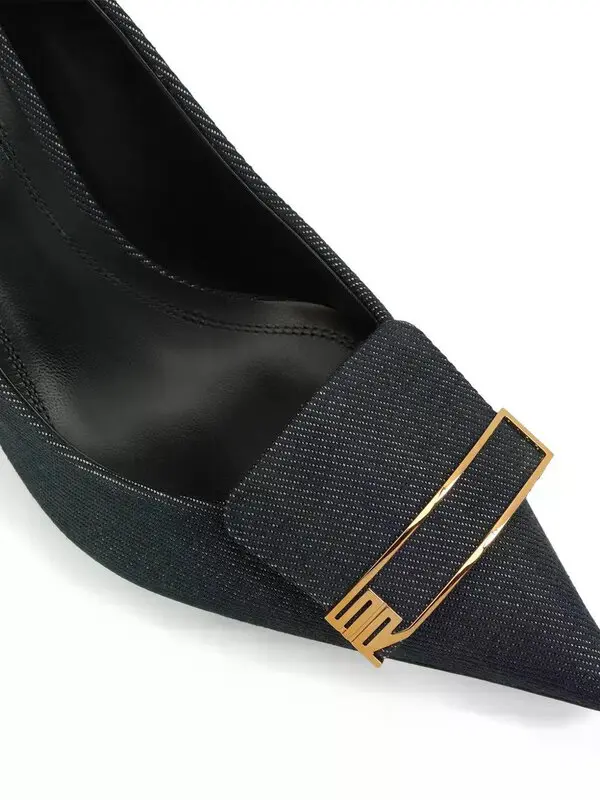 SERGIO ROSSI Evolv Pointed-toe Buckle Pumps - Blue
