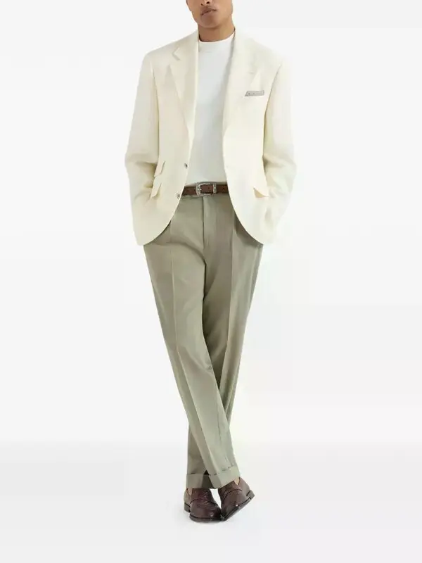 Brunello Cucinelli Trousers With Pleats - Neutrals