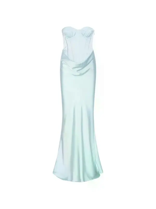 ROTATE BY BIRGER CHRISTENSEN Corset Maxi Dress - Blue