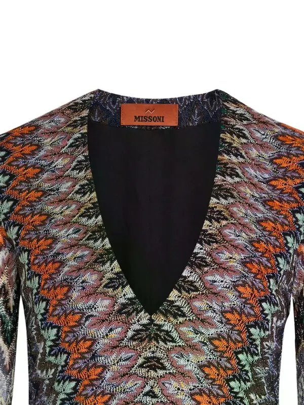 Missoni Patterned V-neck Mini Dress