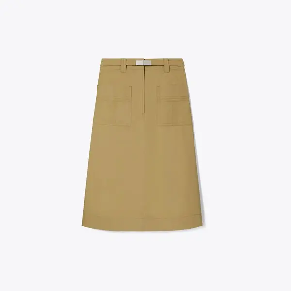 Tory Burch Cotton Chambray Camp Skirt