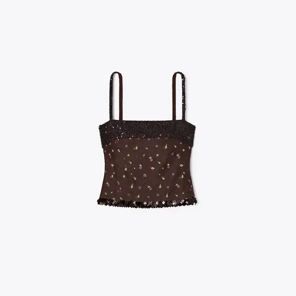 Tory Burch Embellished Tank