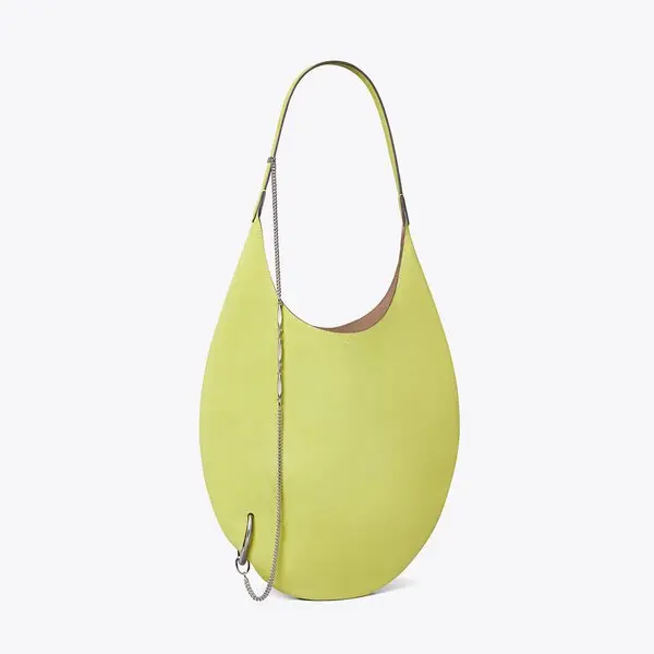 Tory Burch Pierced Soft Suede Bag - Citrus Green
