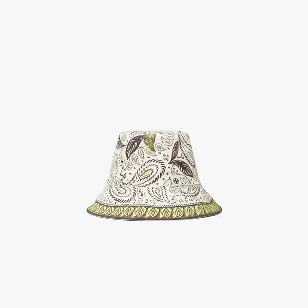 Tory Burch Cockatoo Printed Bucket Hat - Mint Cockatoo