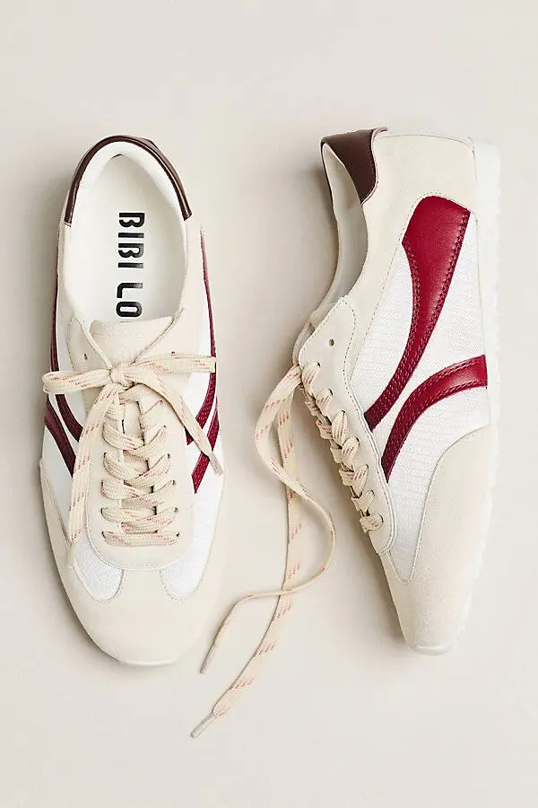 BIBI LOU Mizar Sneakers - Off White/burgundy