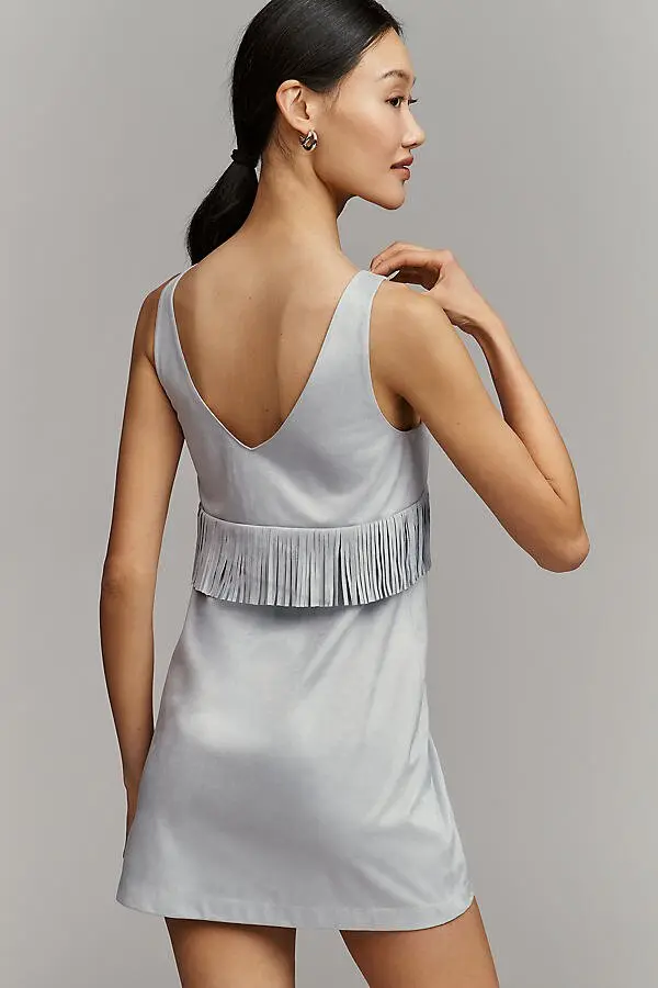 Saylor Kerri V-neck Mini Dress - Hydrangea