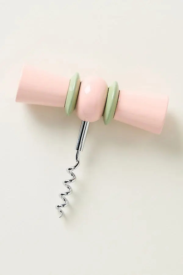 ADDISON ROSS Bow Tie Corkscrew - Pink & Green