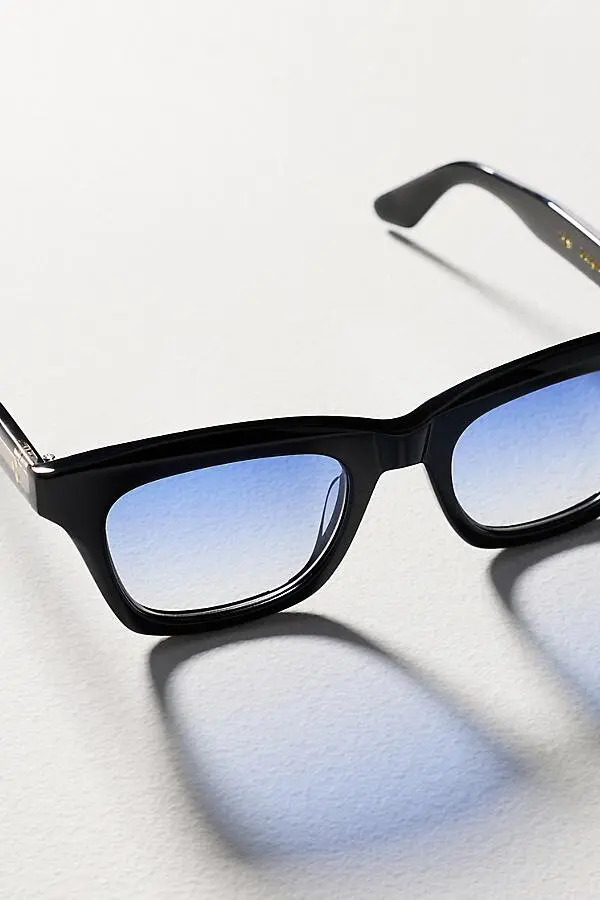 DOOD EYEWEAR 918 Square Sunglasses - Brown/blue Lens