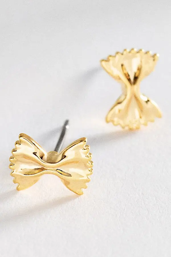 Anthropologie Icon Post Earrings - Bowtie Pasta