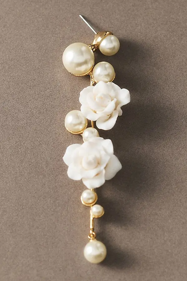 TWIGS & HONEY Rose Petal Drop Earrings