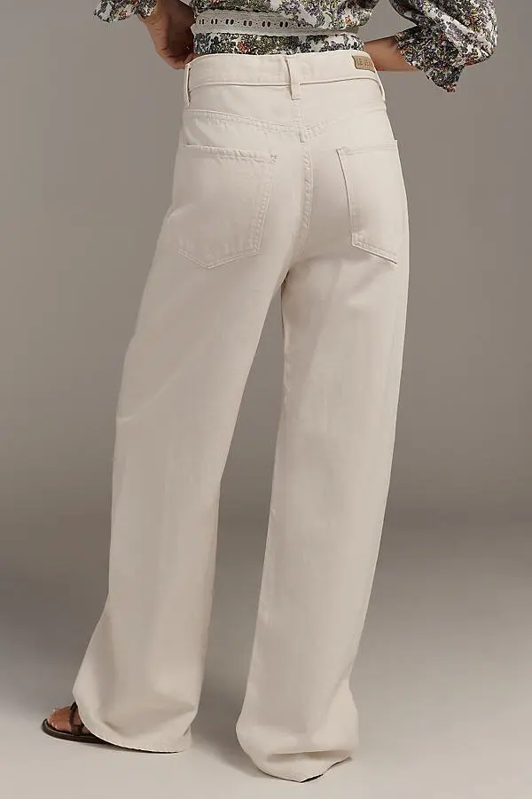 LE JEAN Luna High-rise Relaxed Wide-leg Tie-waist Jeans