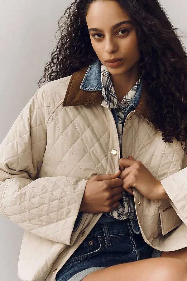Barbour Kirby Quilted Jacket - Light Sand