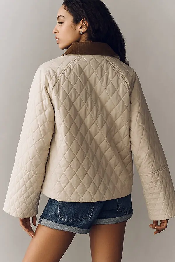 Barbour Kirby Quilted Jacket - Light Sand