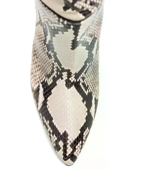 Paris Texas Elsa Buckle Python-print Boots