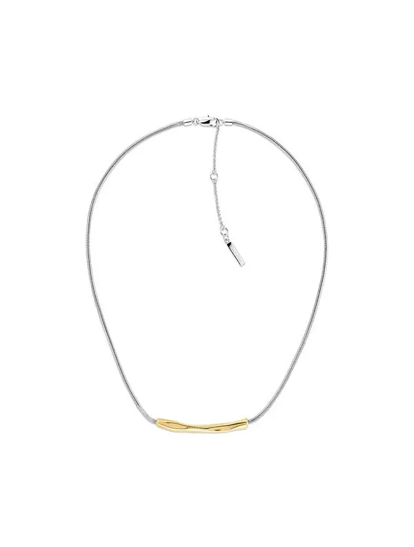 Calvin Klein Sculptural Pendant Necklace - Two Tone