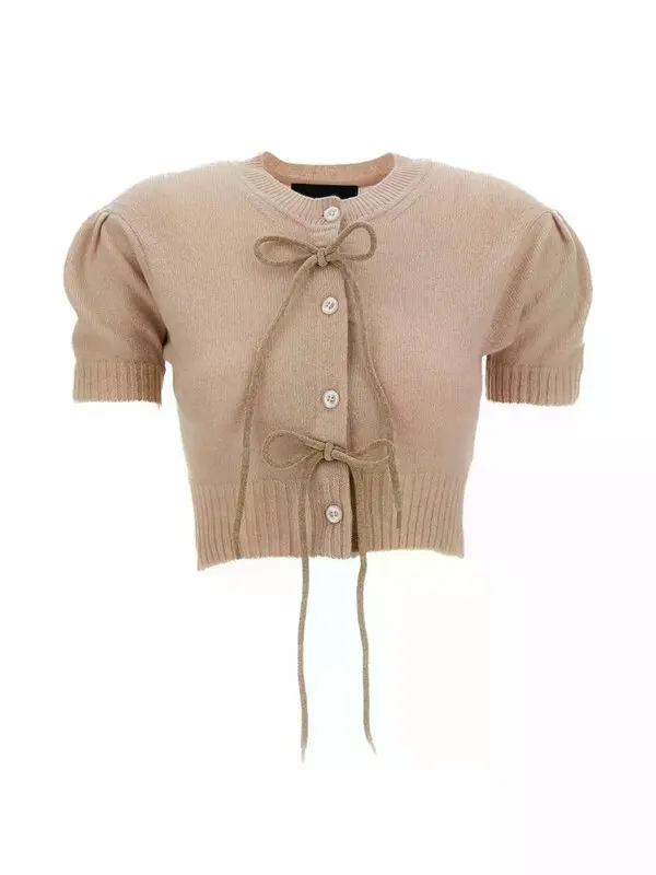 Simone Rocha Pink Tie Detail Cardigan