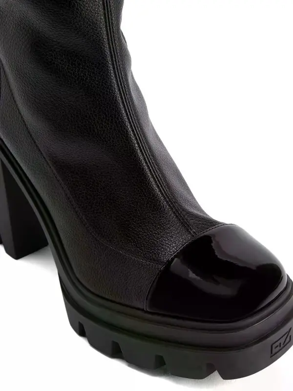 GIUSEPPE ZANOTTI Platform Boots With Metal Zip And Block Heel