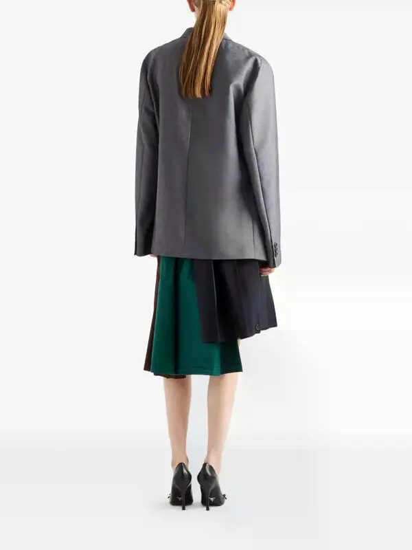 Prada Single-breasted Kid-mohair Jacket - Grey