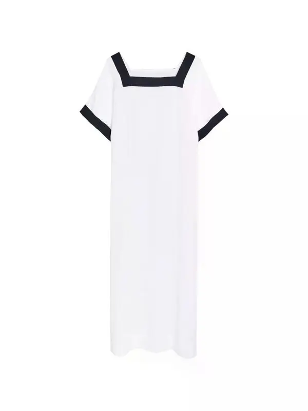 LES VACANCES D'IRINA Astypalea Square-neck Midi Dress - White