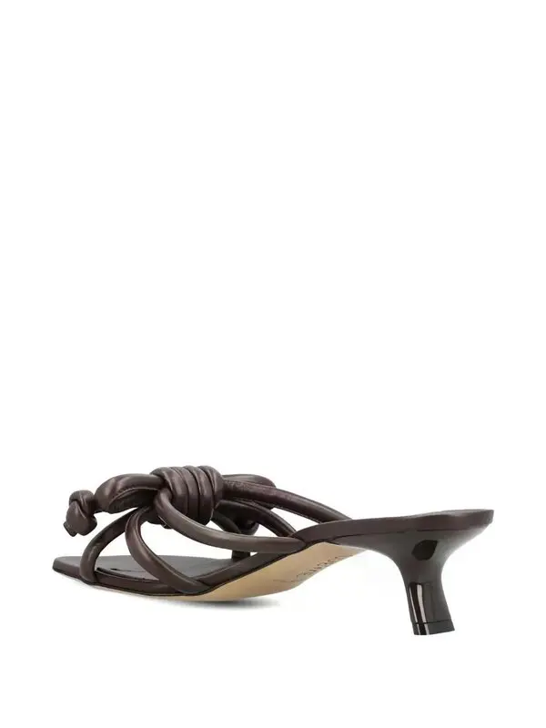 Loewe Flamenco Knot Leather Sandals - Brown