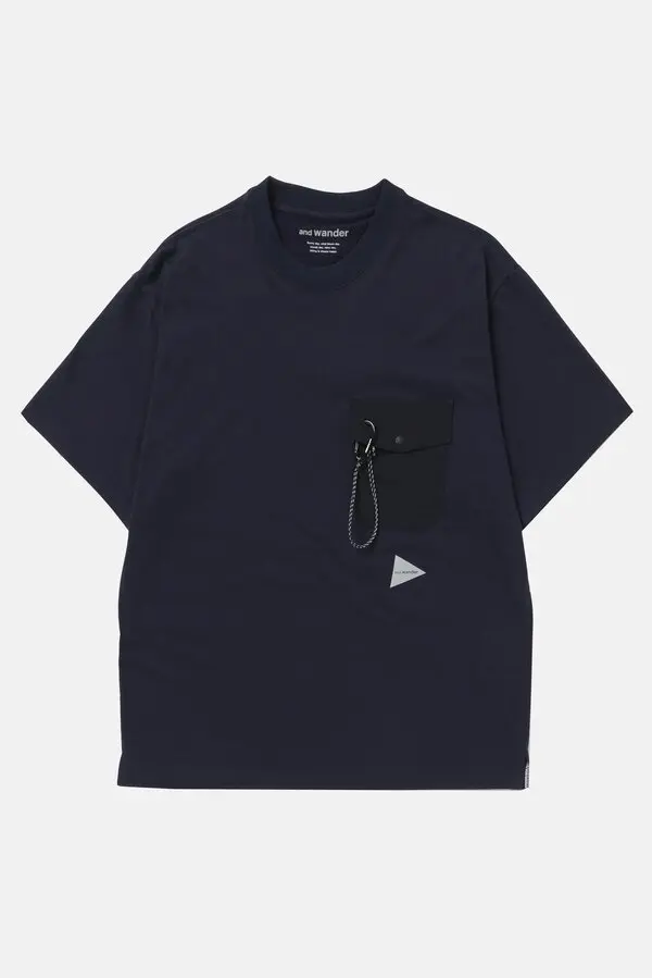 AND WANDER T-shirt With Pocket - Blue