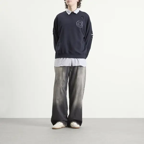 Acne Studios Button Sweatshirt - Dark Navy