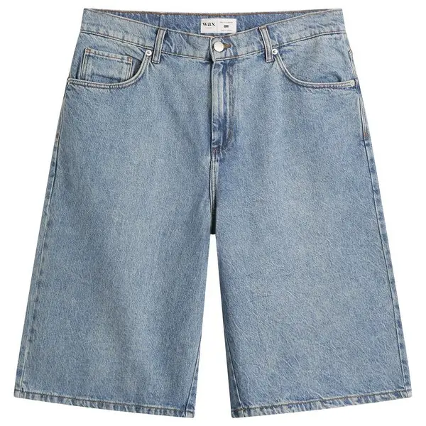 WAX LONDON Luca Vintage Denim Shorts - Antique Blue