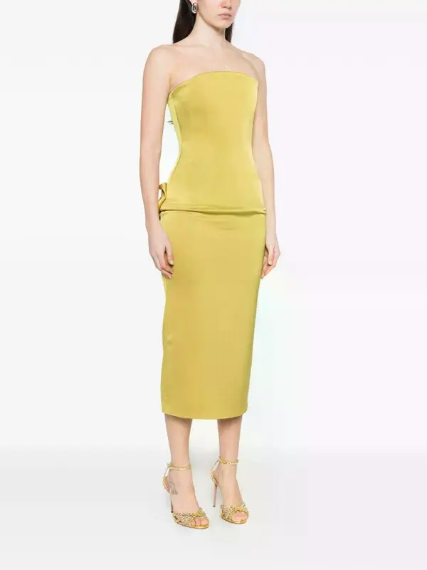 Alex Perry Strapless Midi Dress