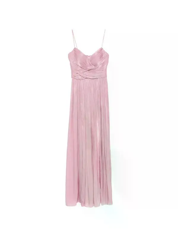 Costarellos Sireen Pleated Maxi Dress - Pink