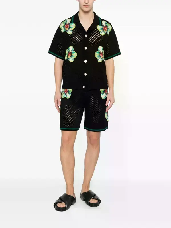Casablanca Floral-embroidered Shirt