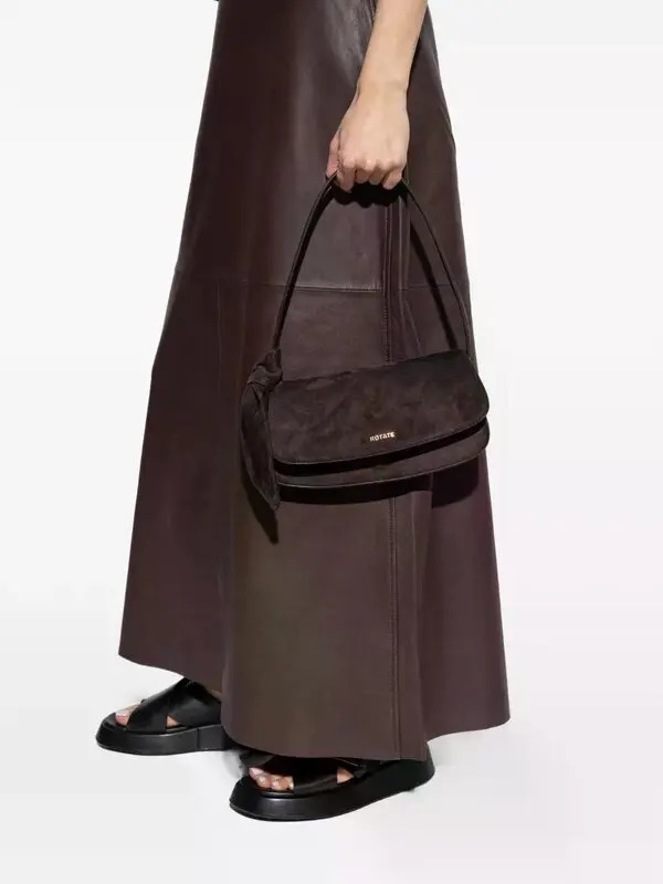 ROTATE BY BIRGER CHRISTENSEN Knot Logo-detail Shoulder Bag - Brown