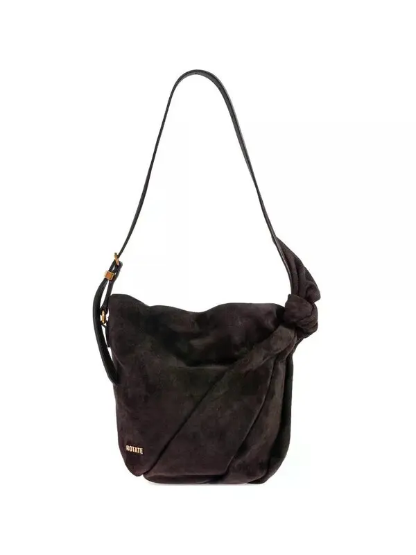 ROTATE BY BIRGER CHRISTENSEN Bon Bon Knotted-detail Shoulder Bag - Brown