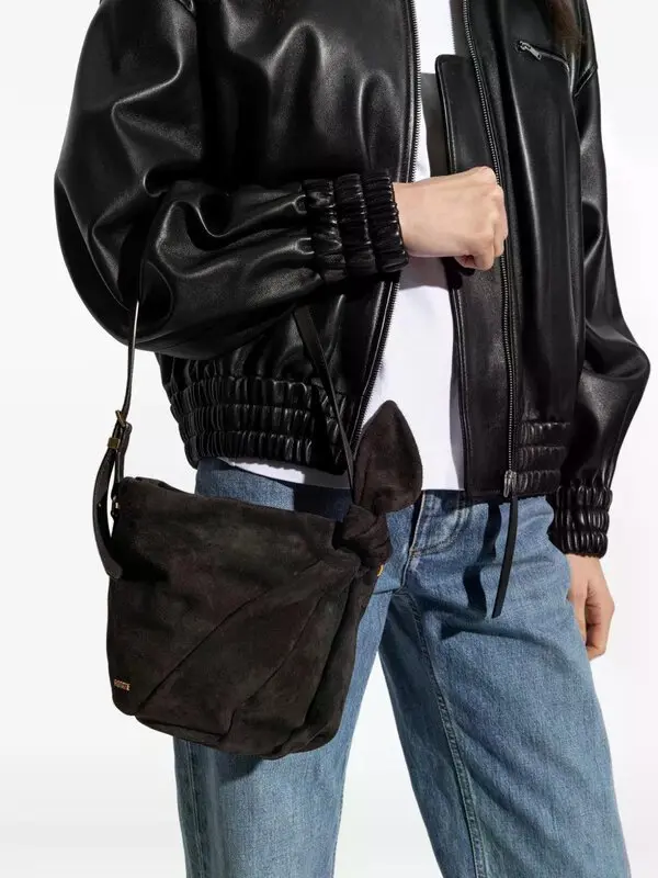 ROTATE BY BIRGER CHRISTENSEN Bon Bon Knotted-detail Shoulder Bag - Brown
