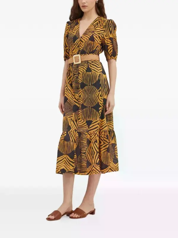 LA PETITE FRANÇAISE Racine Abstract-print Maxi Dress - Yellow