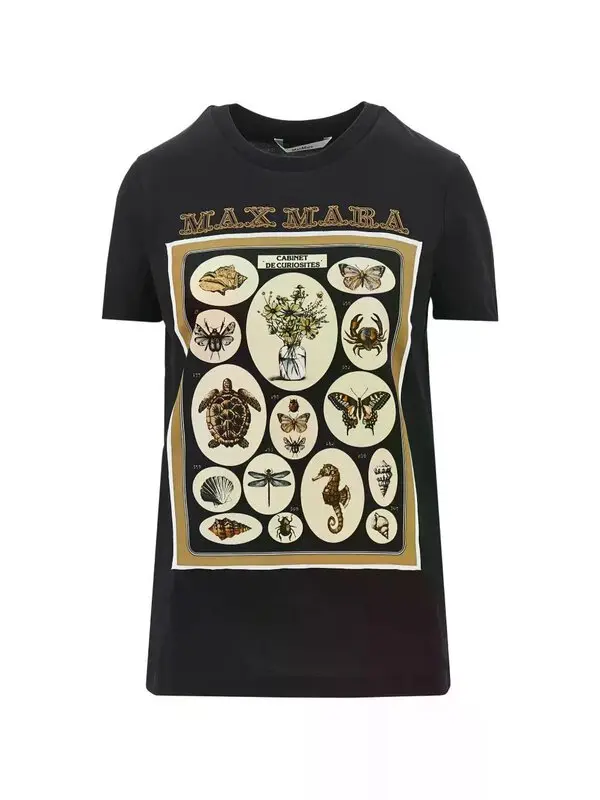 Max Mara Graphic Print T-shirt - Black